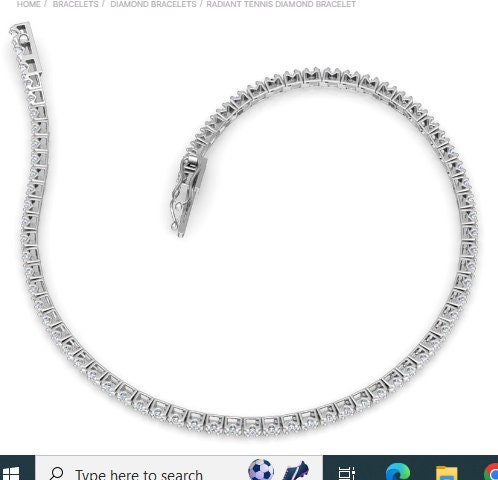 1 Carat Diamond Tennis Bracelet in 14K White Gold Prong Diamond Bracelet - Etsy