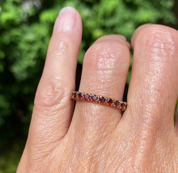 14k Gold Ruby Wedding Ring, Solid Gold Minimalist Ruby Ring, Marquise ...