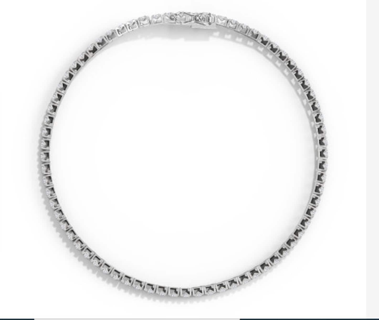 1 Carat Diamond Tennis Bracelet in 14K White Gold Prong Diamond Bracelet - Etsy