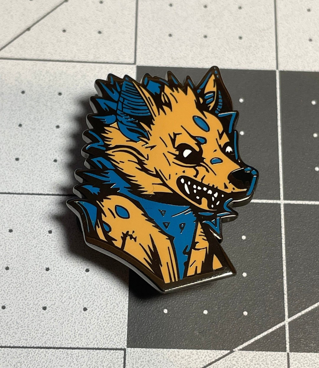 Spotted Hyena Angry Yeen Enamel Pin - Etsy