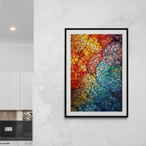 Nature's Prism | Colorful Stained Glass Design With Leaf Patterns ...