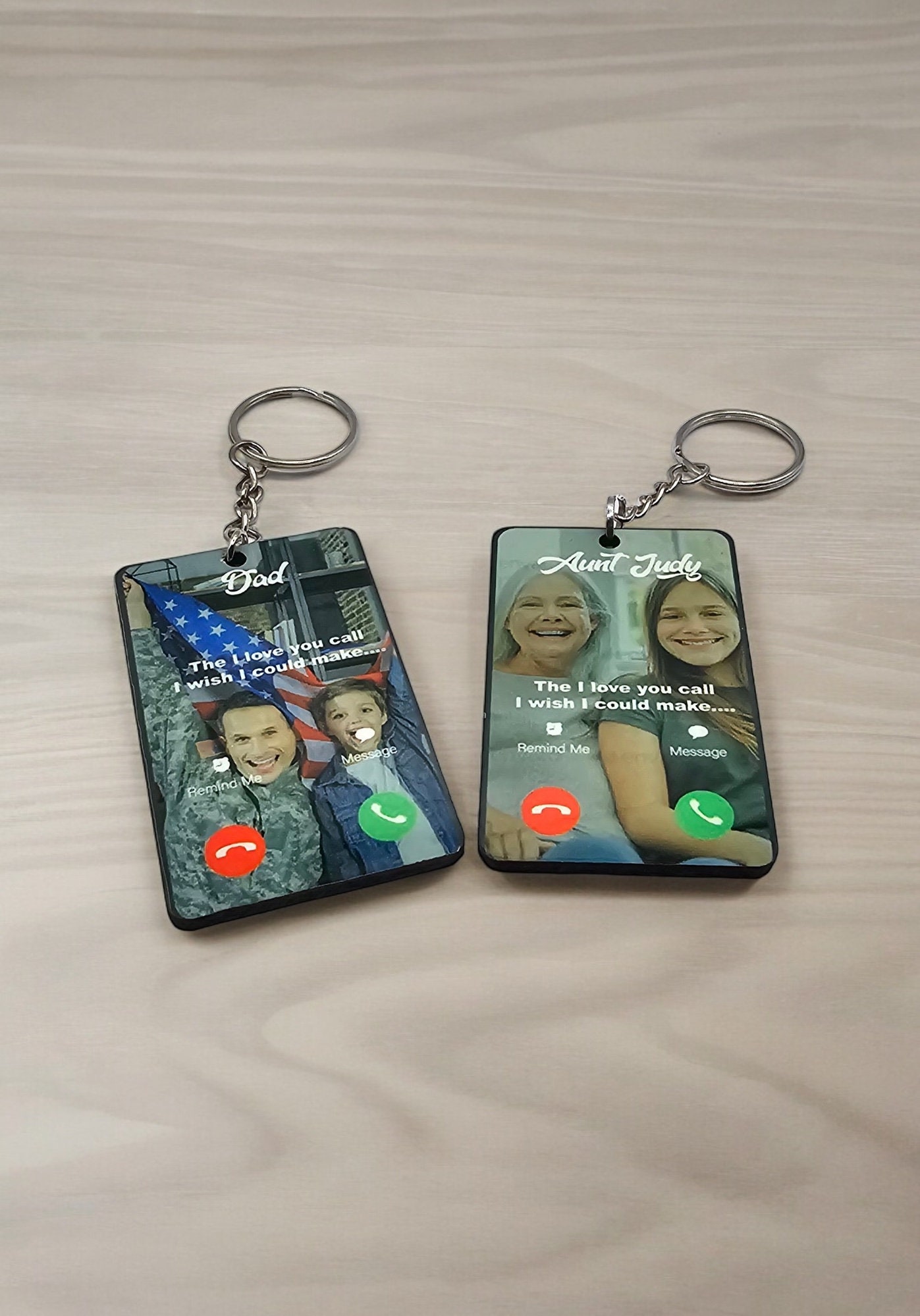 I Love You Call I Wish I Could Make, Memorial Keychain Personalized ...