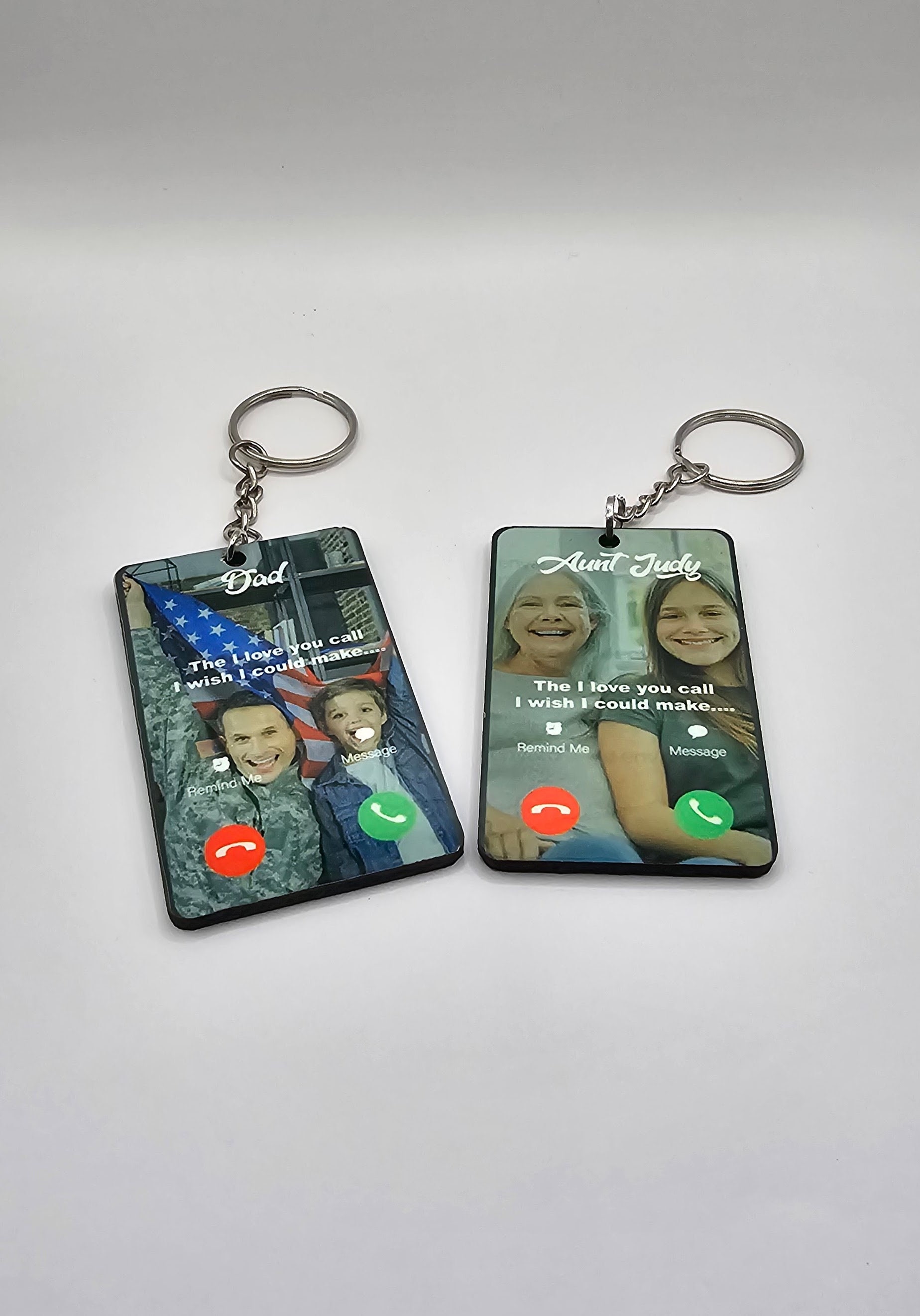 I Love You Call I Wish I Could Make, Memorial Keychain Personalized ...