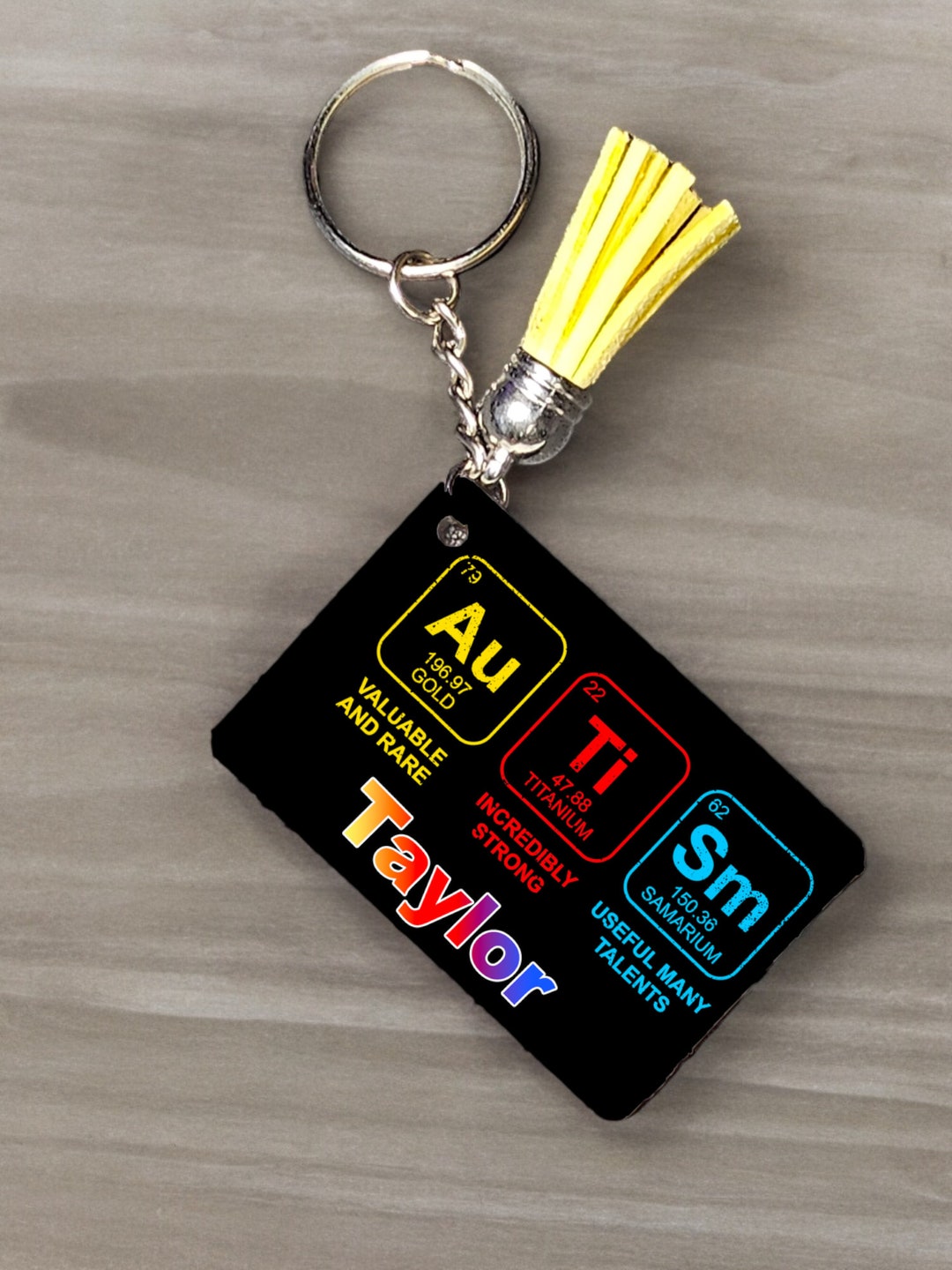 Personalized Autism Awareness Keychains Elements Periodic Table - Etsy