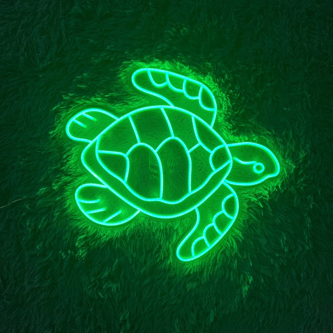 Turtle Neon LED Light Turtle Neon Sign Decor Pet Lovers Led - Etsy