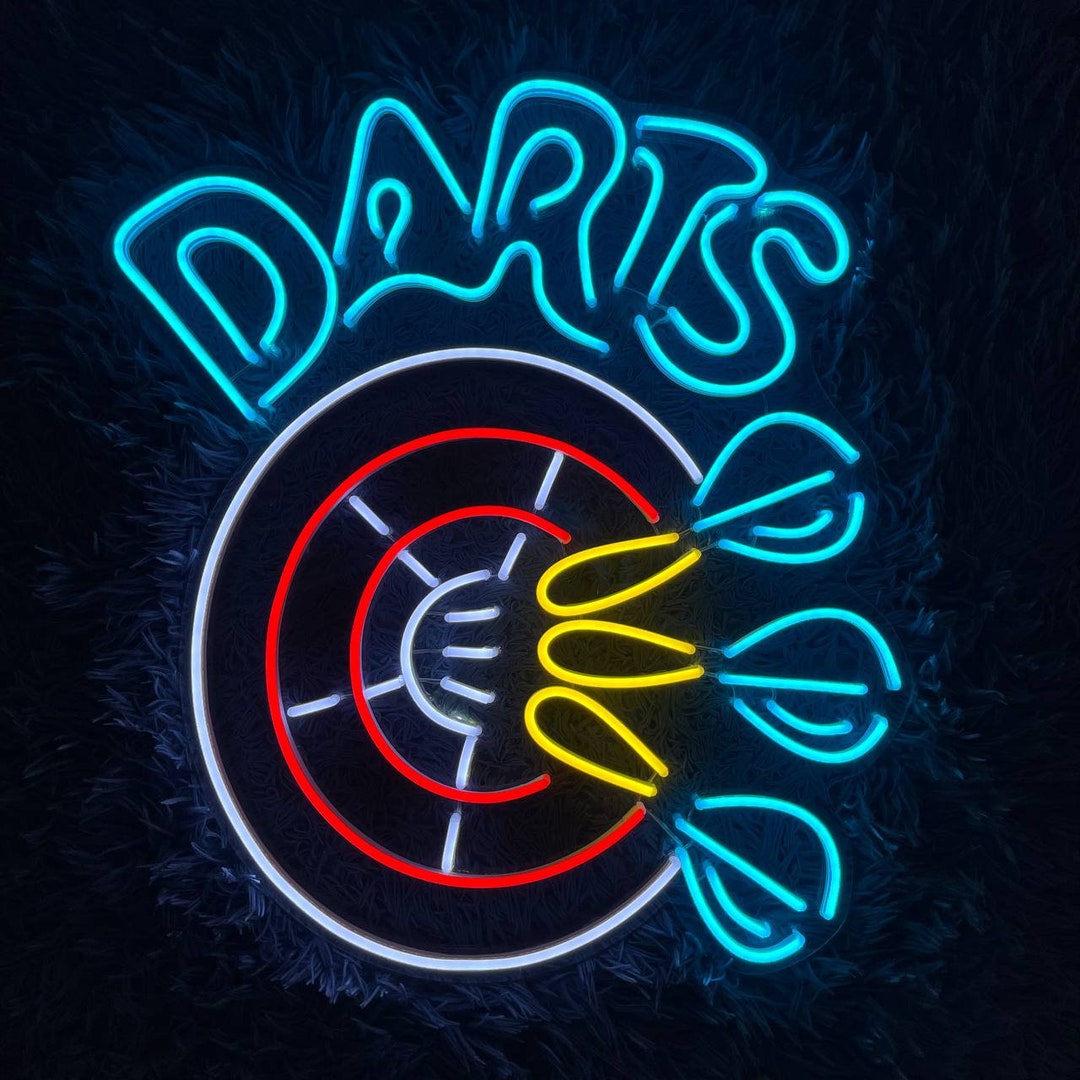Darts Neon Sign Darts Led Signs Darts Wall Led Lights Wall - Etsy