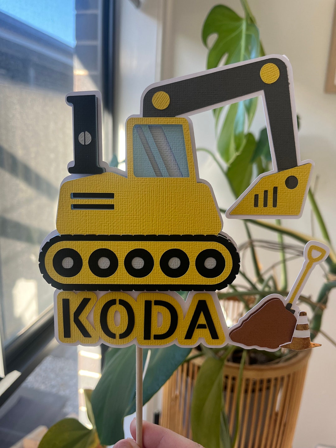 Excavator, Construction 3D Cake Topper - Etsy