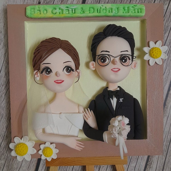 Wedding Clay Couple - Etsy