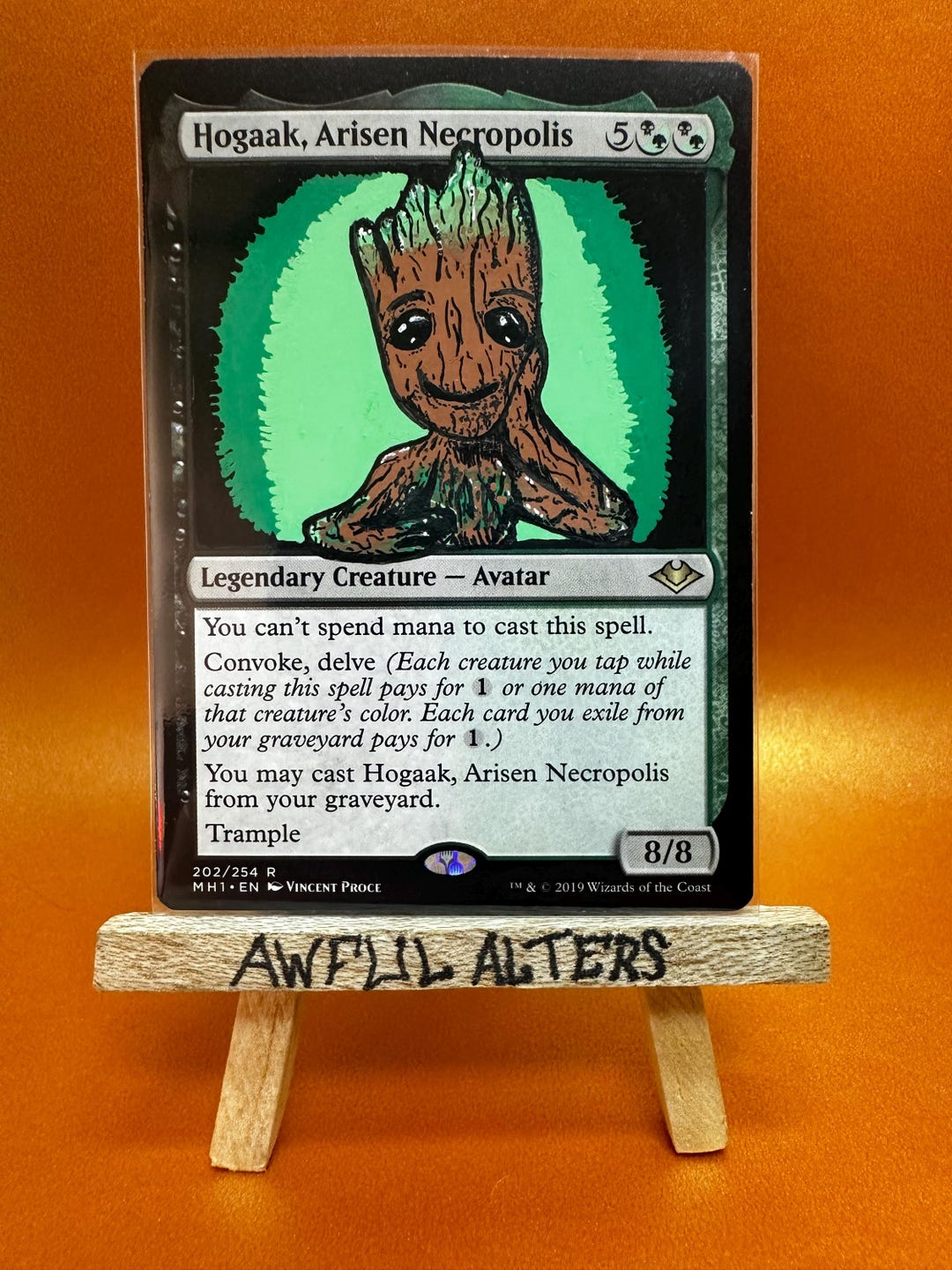 MTG Card Hogaak, Arisen Necropolis Hand Painted Alter Art From ...
