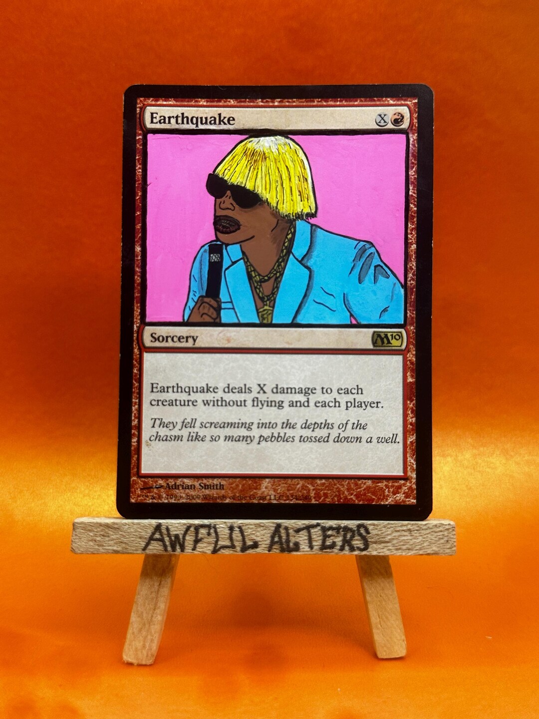 MTG Card Earthquake Hand Painted Alter Art as Tyler the Creator - Etsy