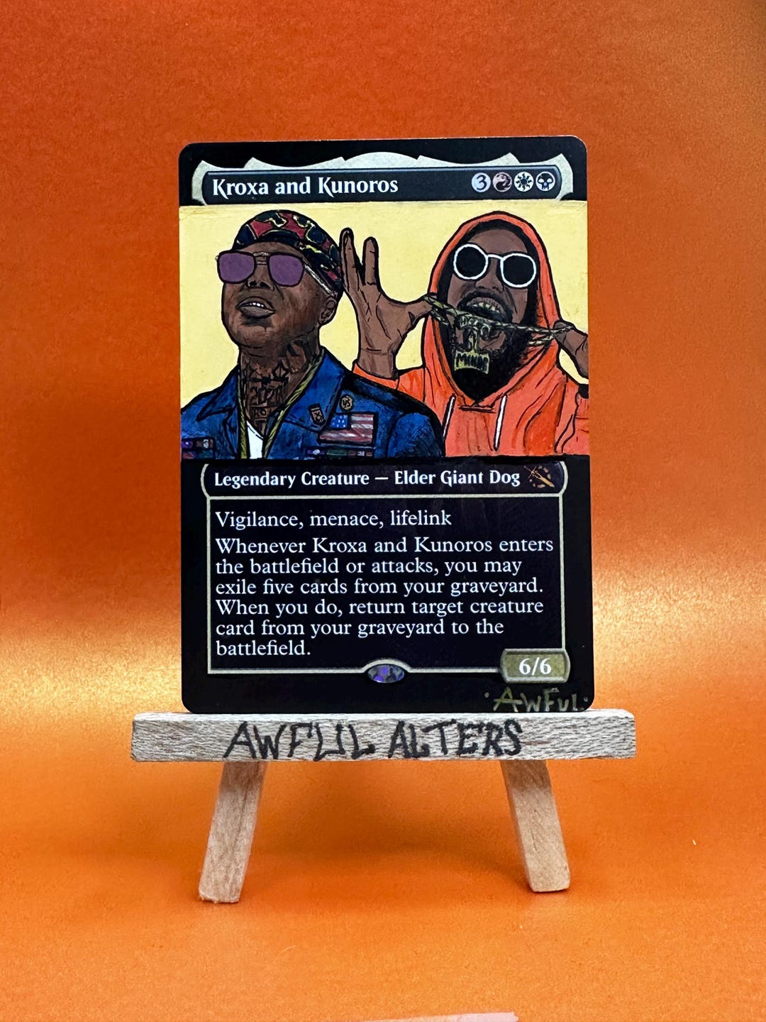 MTG Card Kroxa and Kunoros Hand Painted Alter Art 3 Six Mafia - Etsy