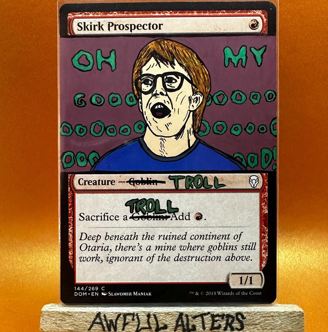 MTG Card Skirk Prospector Hand Painted Alter Art From the Movie Trolls ...