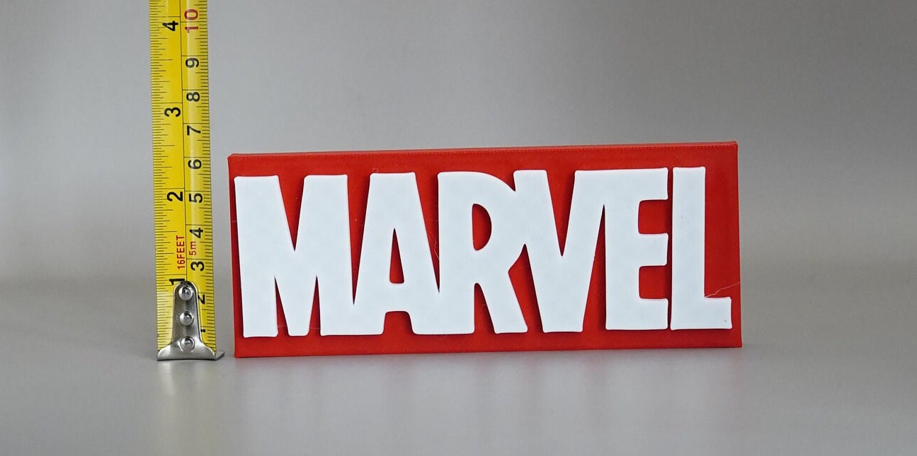 Marvel Logo 3D Print, STL File No Support Needed / Marvel Logo /3D ...