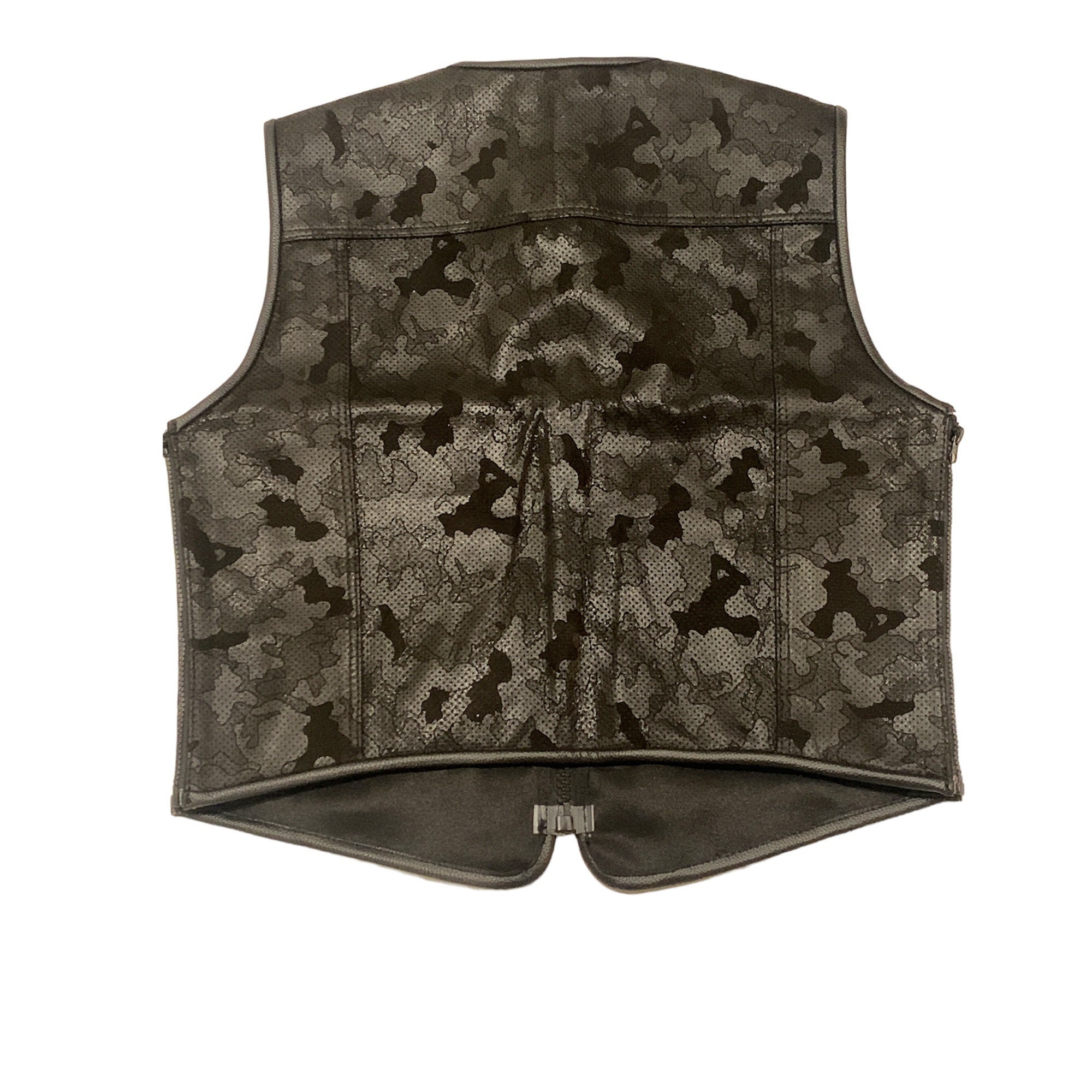 Black Camo Leather Vest 3 Weeks for Shipping - Etsy