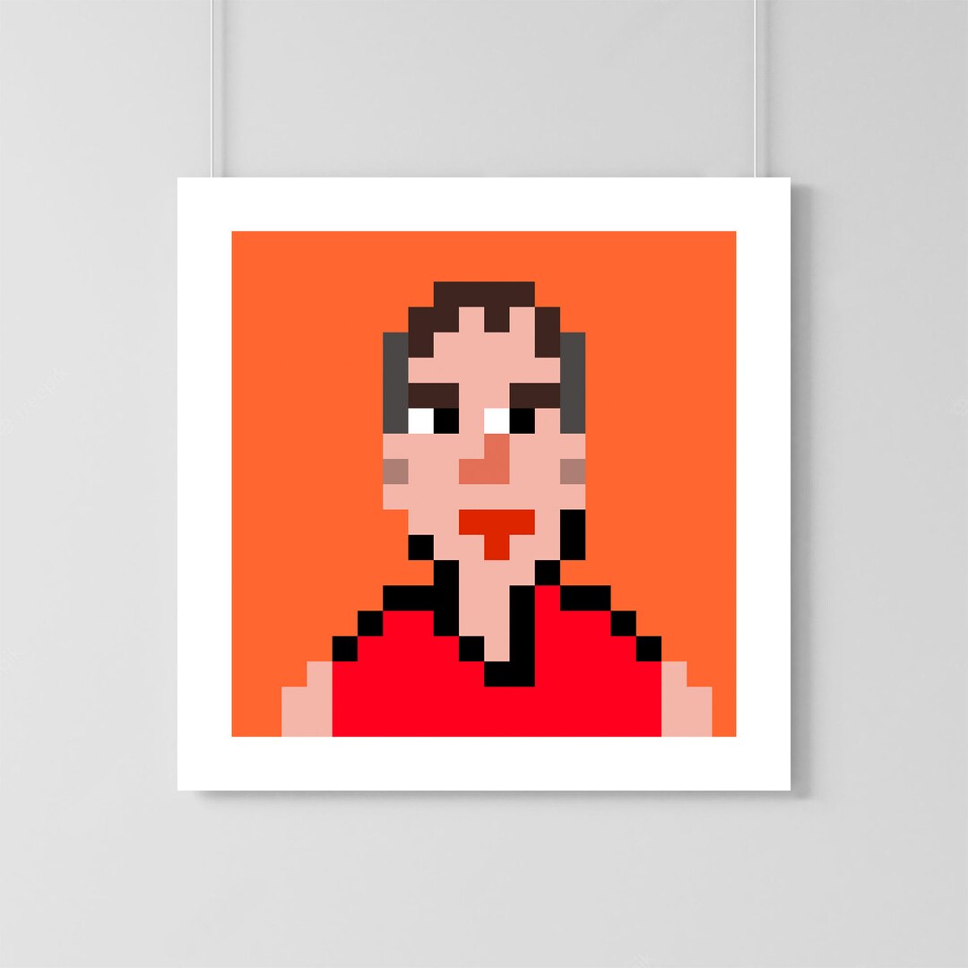 8 Bit Blag Dahlia Fine Art Print (unframed) ** Original Artwork ** - Etsy