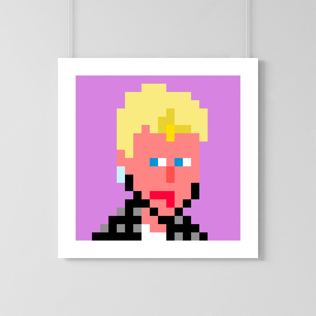8 Bit Billy Idol Fine Art Print (unframed) ** Original Artwork ** - Etsy