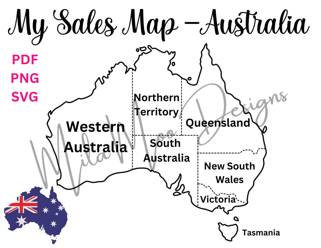 Australia Sales Map Tracker Sales Map Tracker Printable Business Sales ...