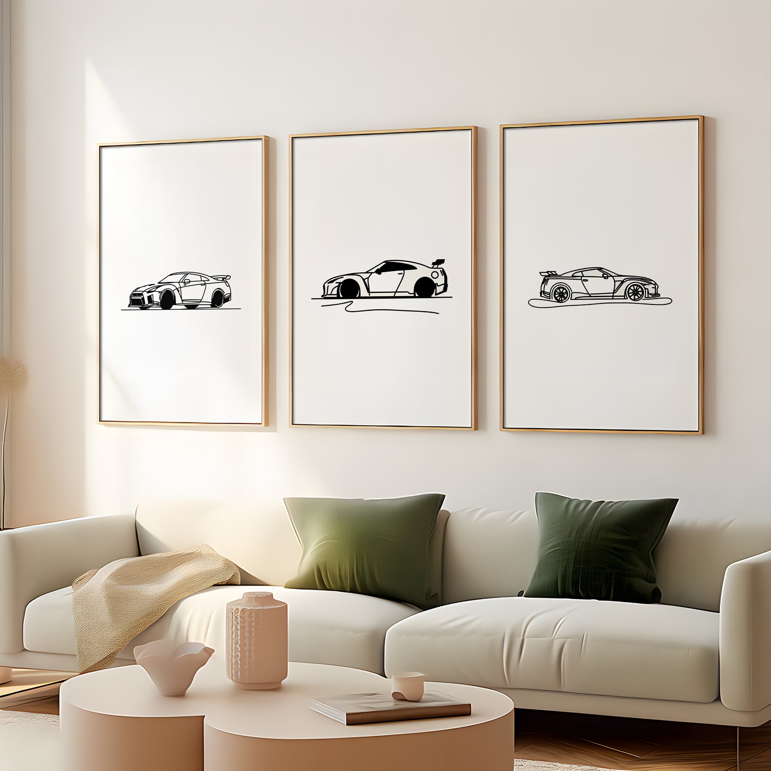 GTR Cars | Minimalist | Printable Set of 3 | Vehicle Poster | Boy ...