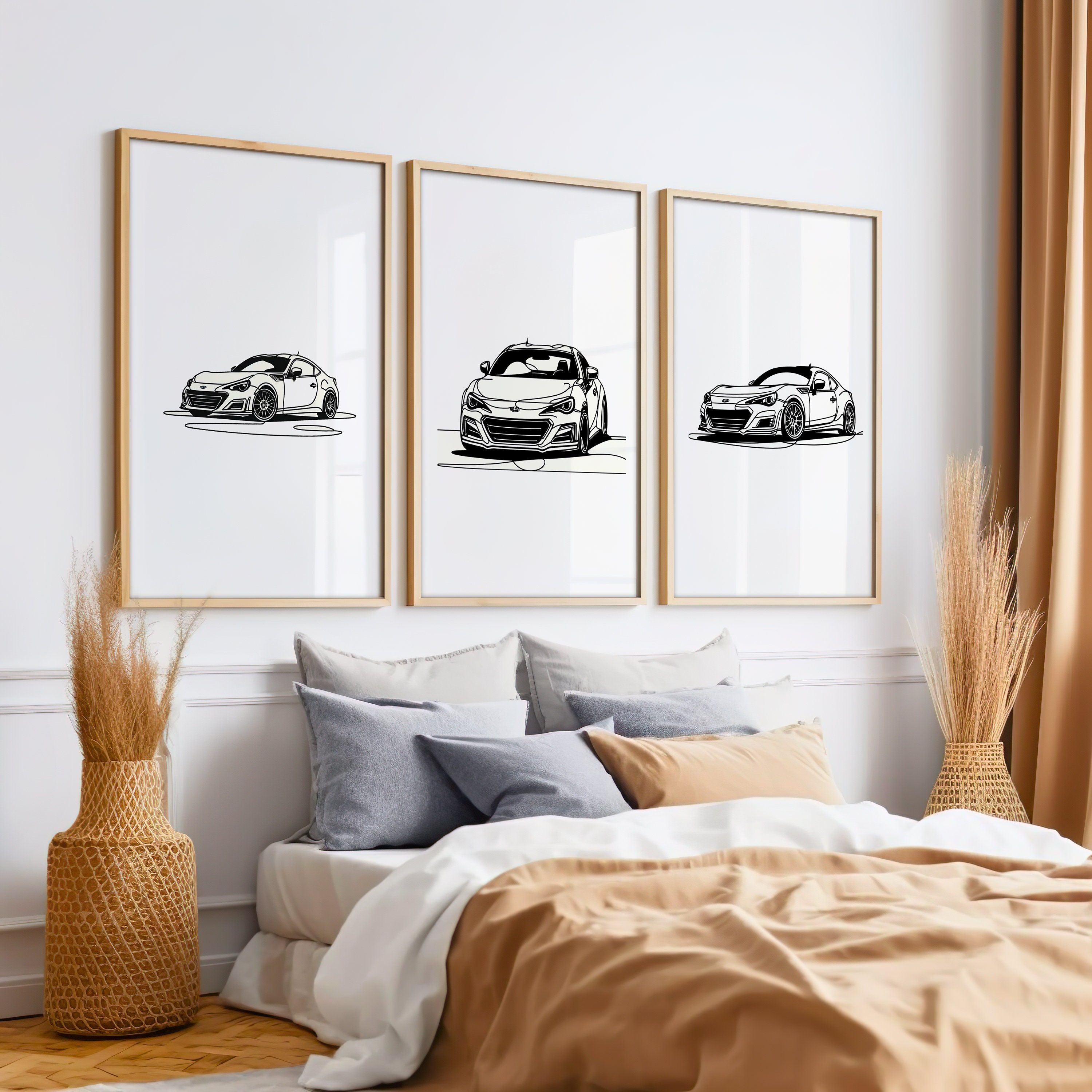 Subaru BRZ Cars | Minimalist | Printable Set of 3 | Vehicle Poster ...