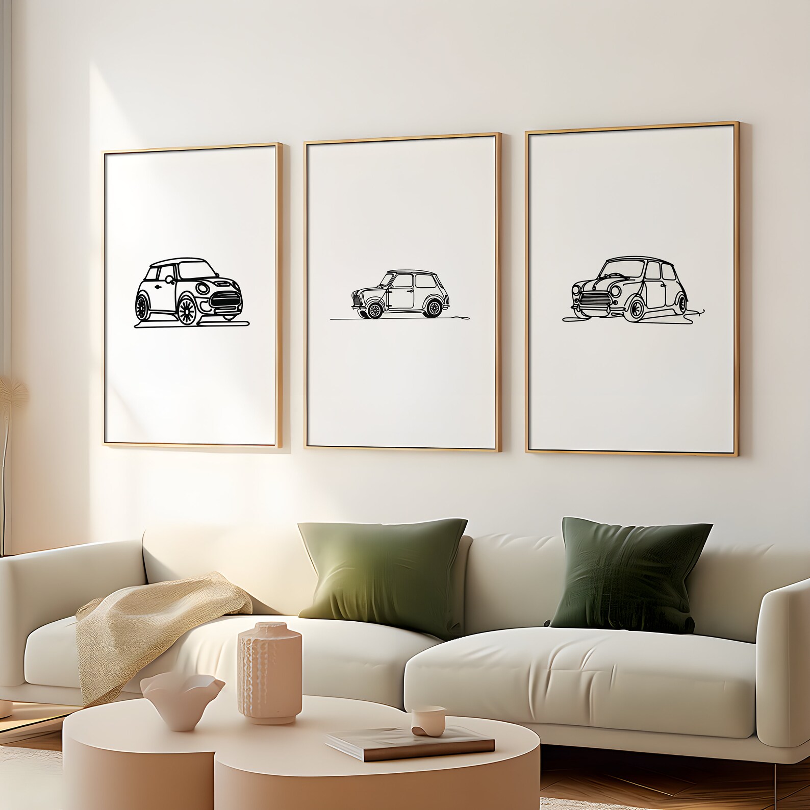 Mini Cooper Cars Minimalist Printable Set of 3 Vehicle Poster Boy ...