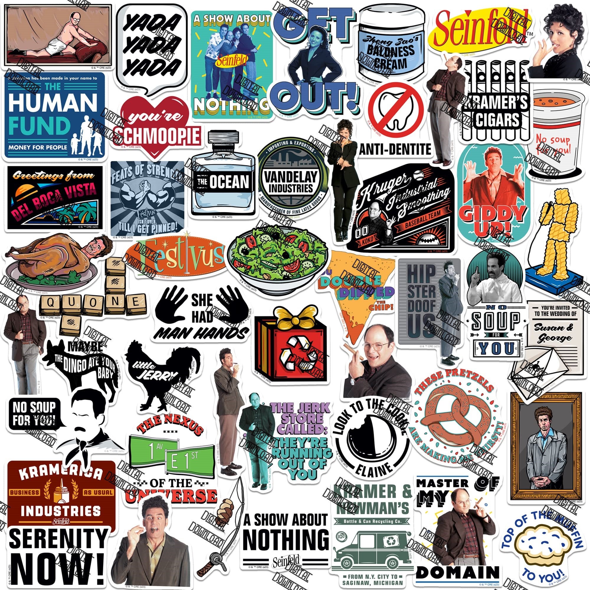 SEINFELD COLLAGE Tumbler Wrap for 20oz-12oz Etc ,png and Jpg ...