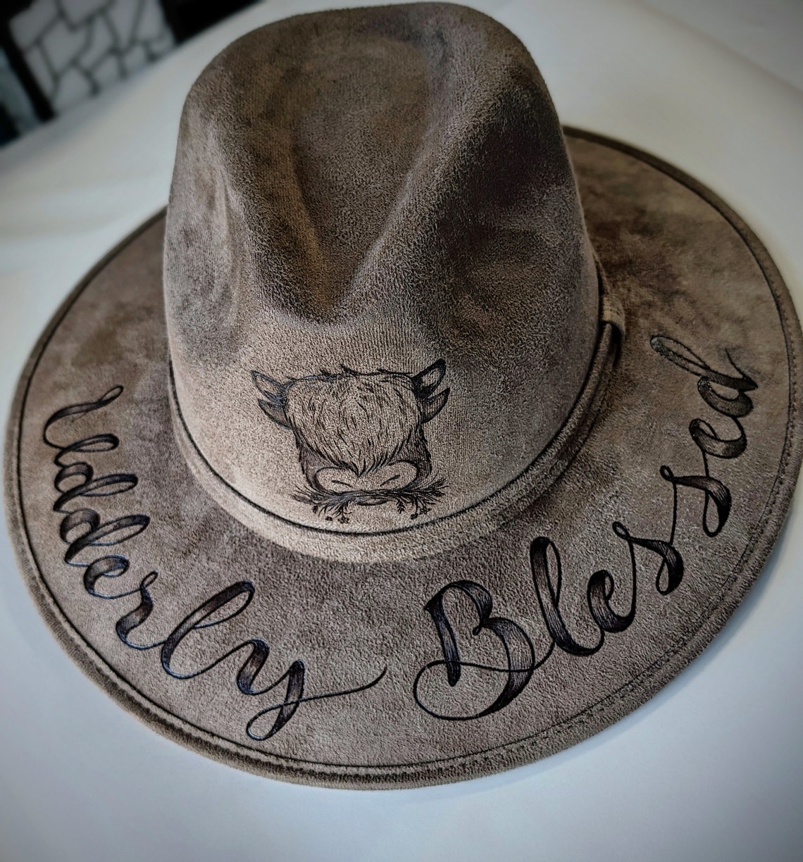 Burned "udderly Blessed" Hat - Etsy