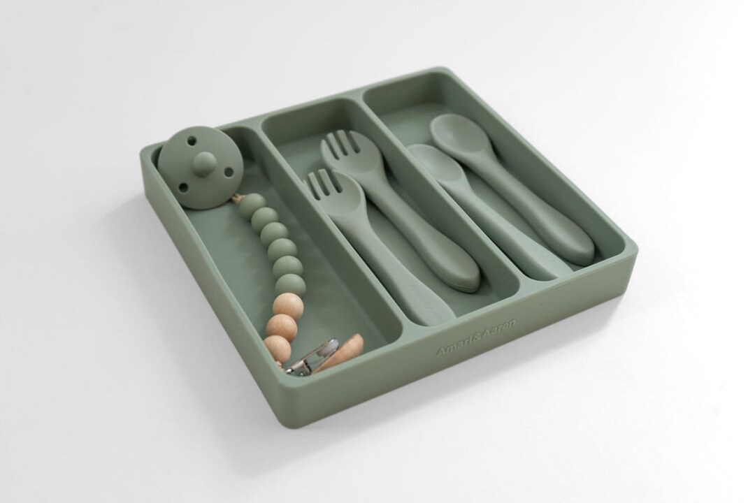 Children Utensil Drawer Organizer Set - Sage - Etsy