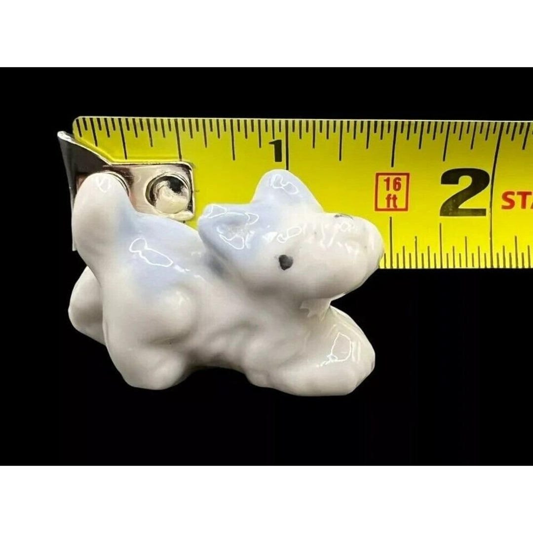 Vintage Scottie Scottish Terrier Dog Miniature Figurine Blue White ...