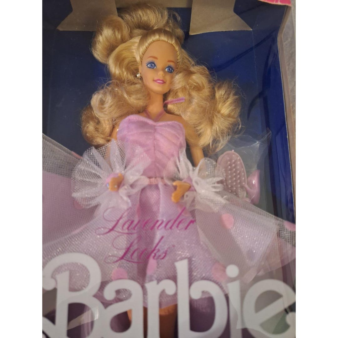 Vintage Barbie Doll Lavender Locks Lovely 1989 Mattel NRFB 3963 Edition ...
