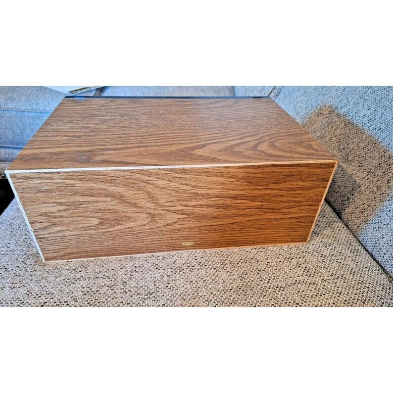 Vintage VHS Tape Faux Wood Two Drawer Storage Cabinet Case Organizer 16 ...