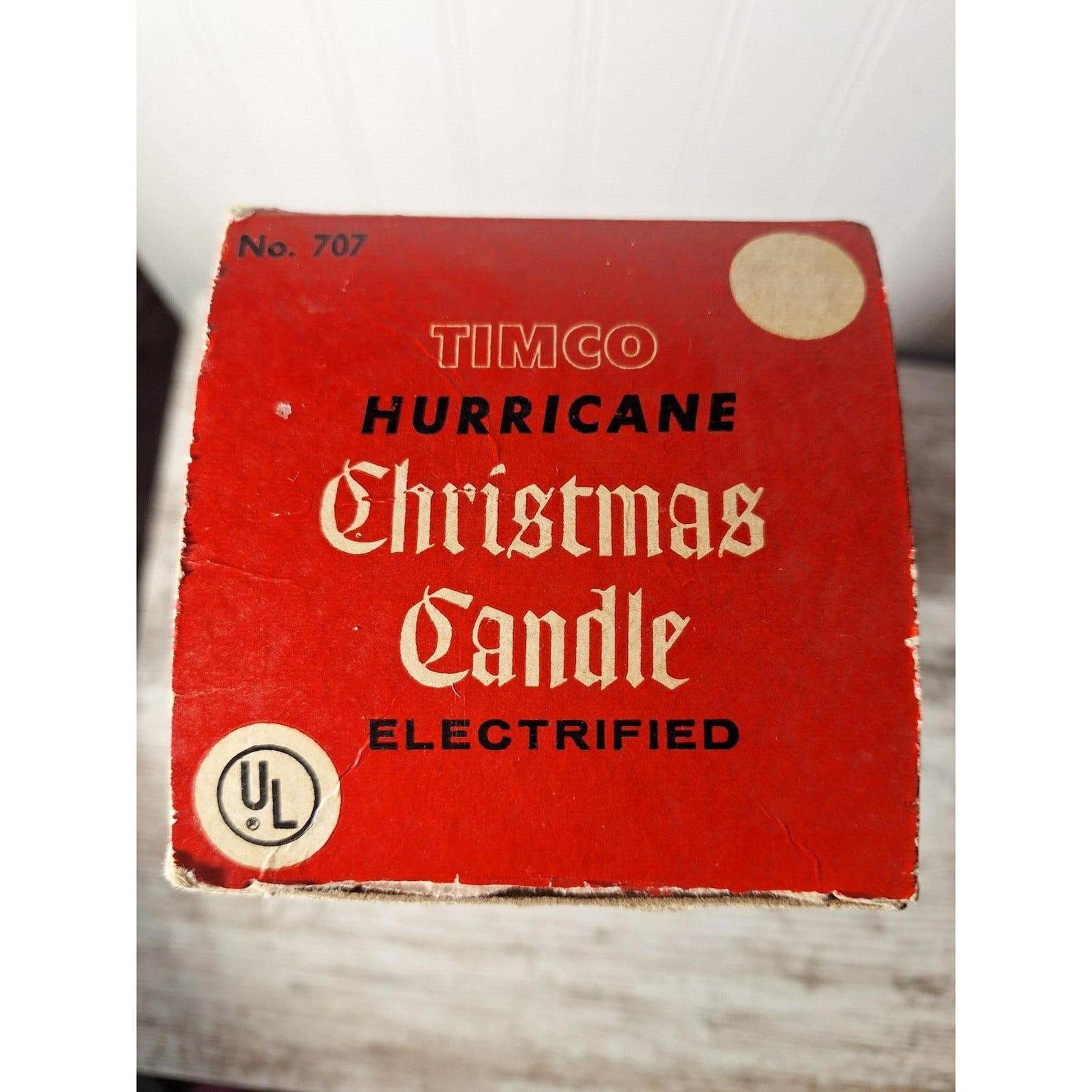 Vintage Hurricane Christmas Candle Timco Electric Poinsettia Original ...