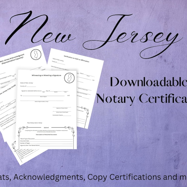 Notary Copy Certificate - Etsy