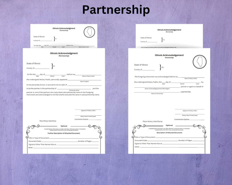 Illinois Notary Certificates - Etsy