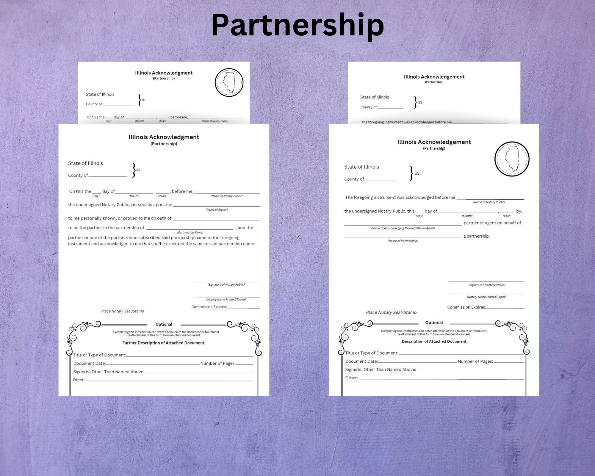 Illinois Notary Certificates - Etsy