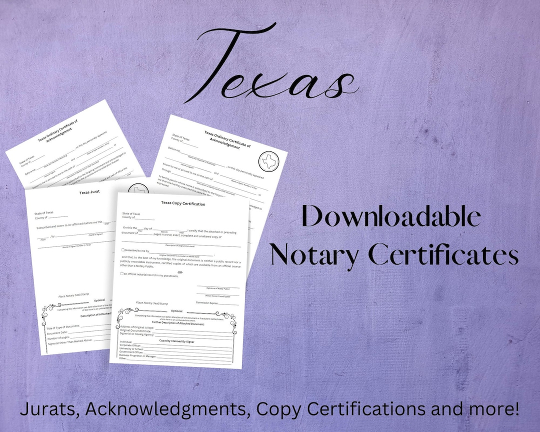 Custom Notary Certificates, Loan Signing, Jurats, Acknowledgements ...
