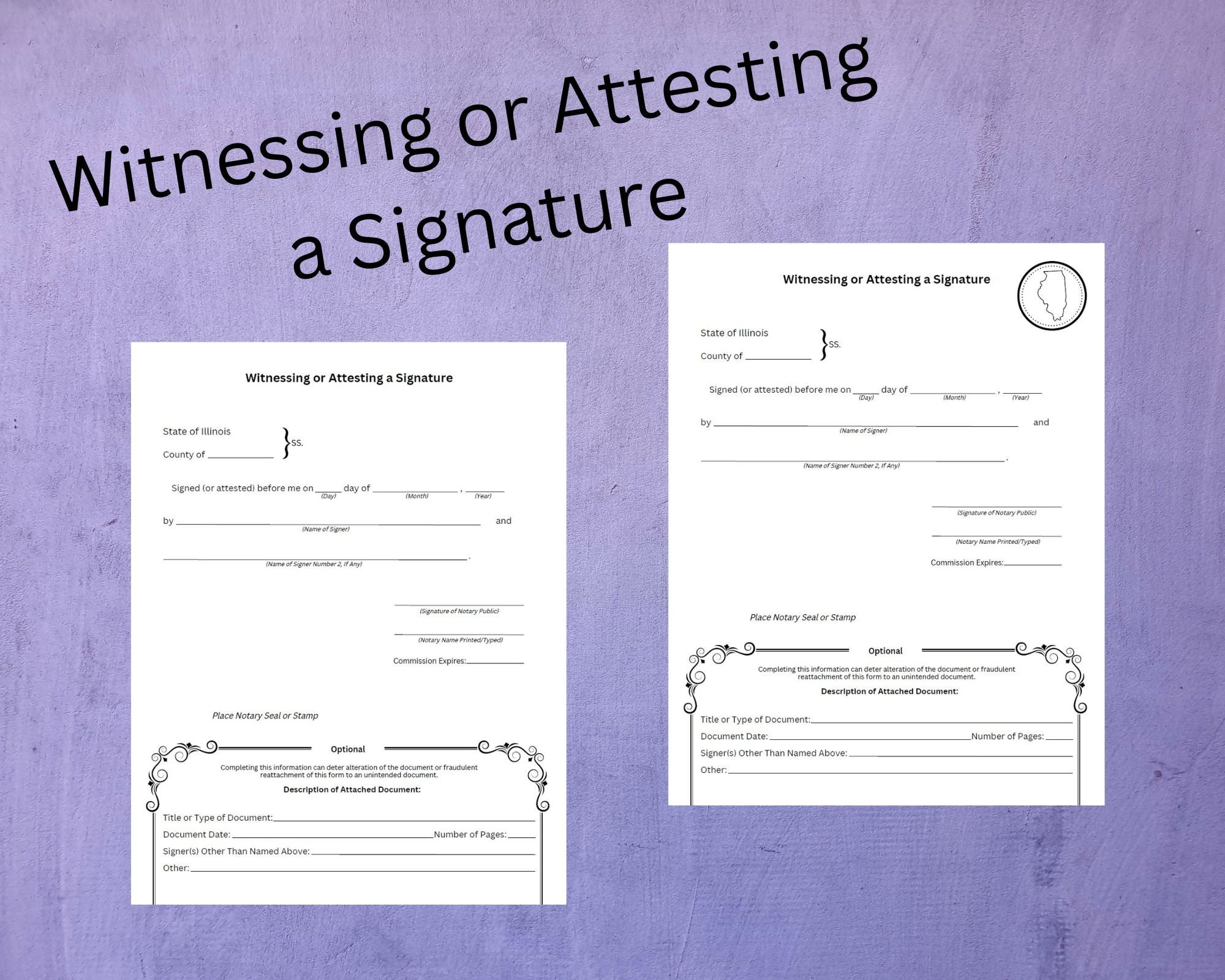 Illinois Notary Certificates - Etsy