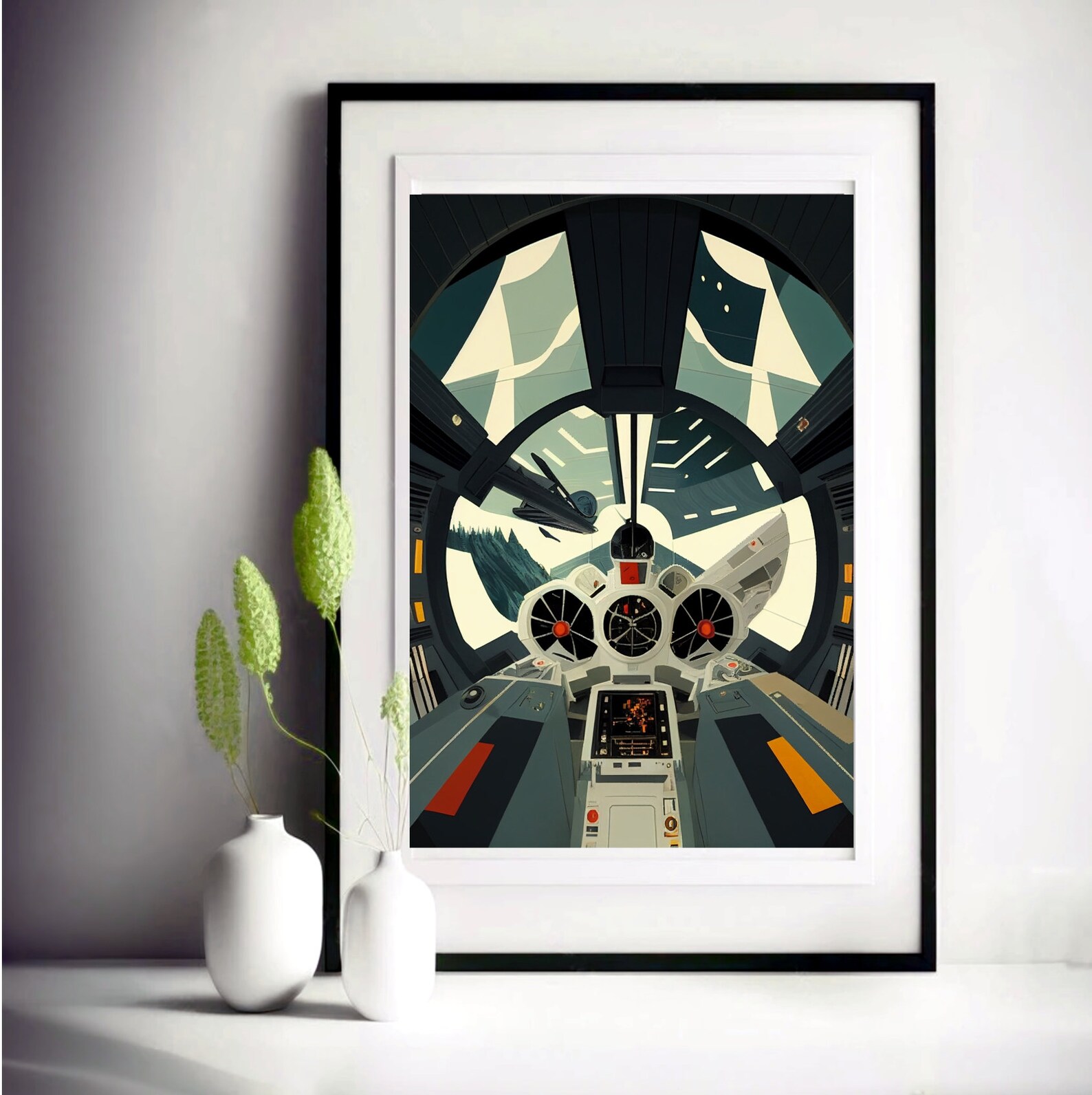 Tie Fighter Cockpit Digital Wall Art Etsy Shop Wall Decor - Etsy