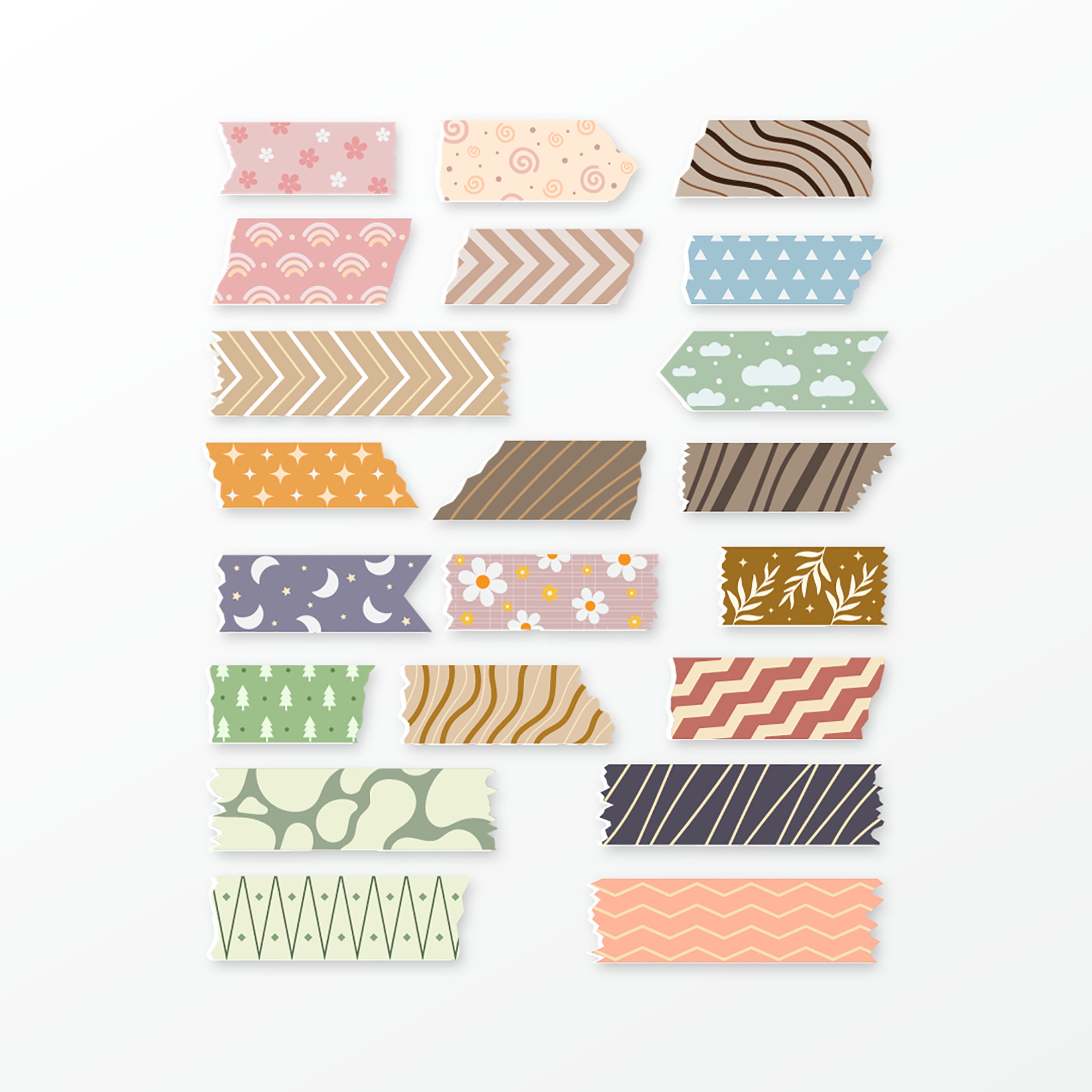 Digital Washi Tape, Cute Washi Tape, Masking Tape, Journal Tape ...