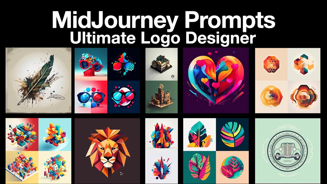 Midjourney Logo Design Prompts: Vector Art, T-shirt, AI Art (PDF) - Etsy