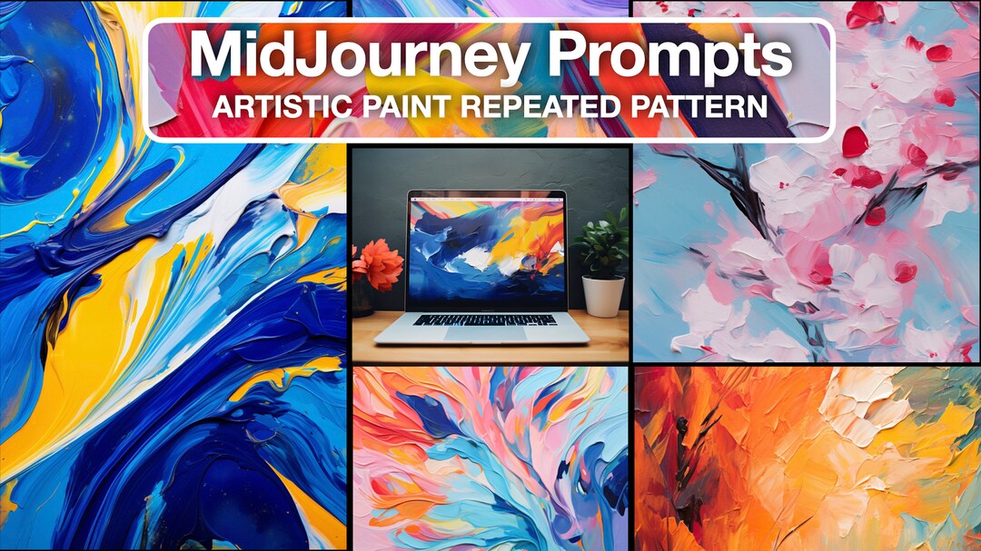 Acrylic Paint Wallpaper Midjourney Prompts: AI Art Pattern (PDF) - Etsy