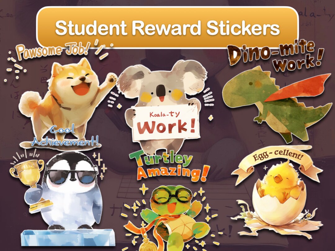 Teacher Reward Stickers for Students in School Cute Clip Art Prints ...