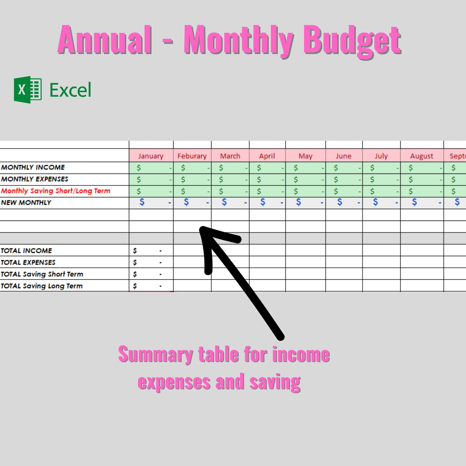 Annual Monthly Budget Actual Spreadsheet | Budget| Excel Sheets Budget ...