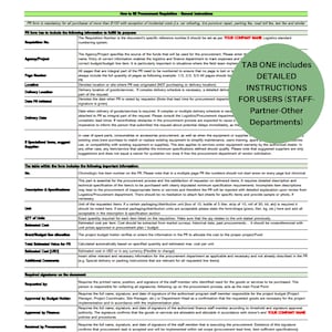 Non Profit Organization | Procurement Requisition Form PR | Microsoft ...