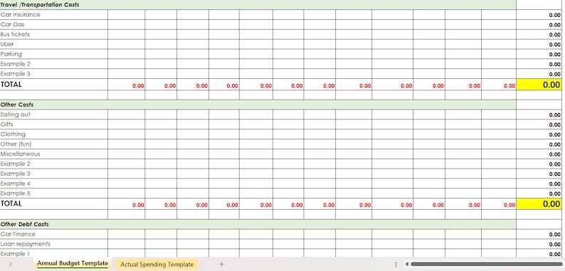 Annual Budget Spreadsheet 2024 | Budget Spreadsheet | Excel Sheets ...