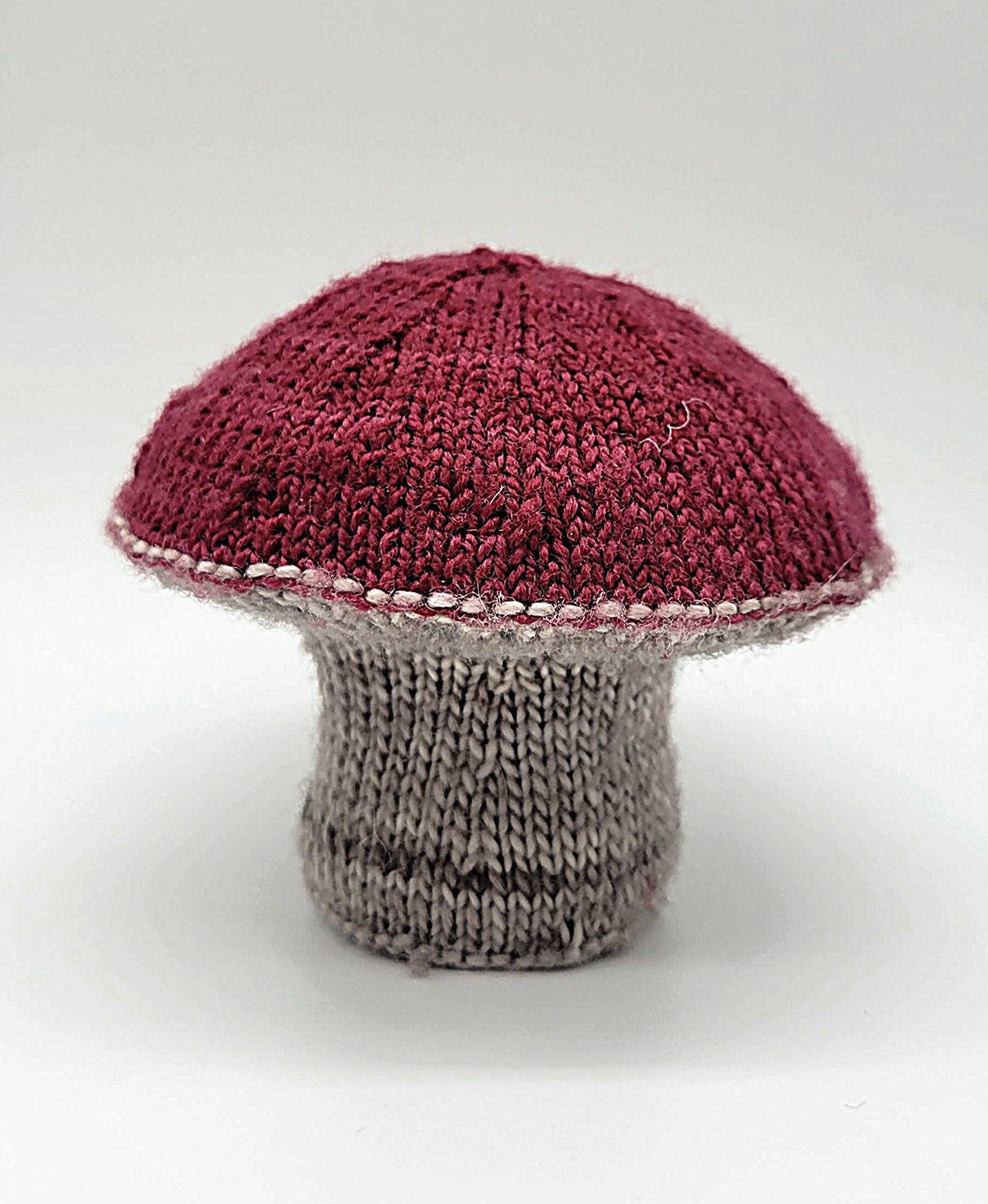 Custom Knit Toadstool/mushroom Gnome Accent, Earthy Colors, Bright ...