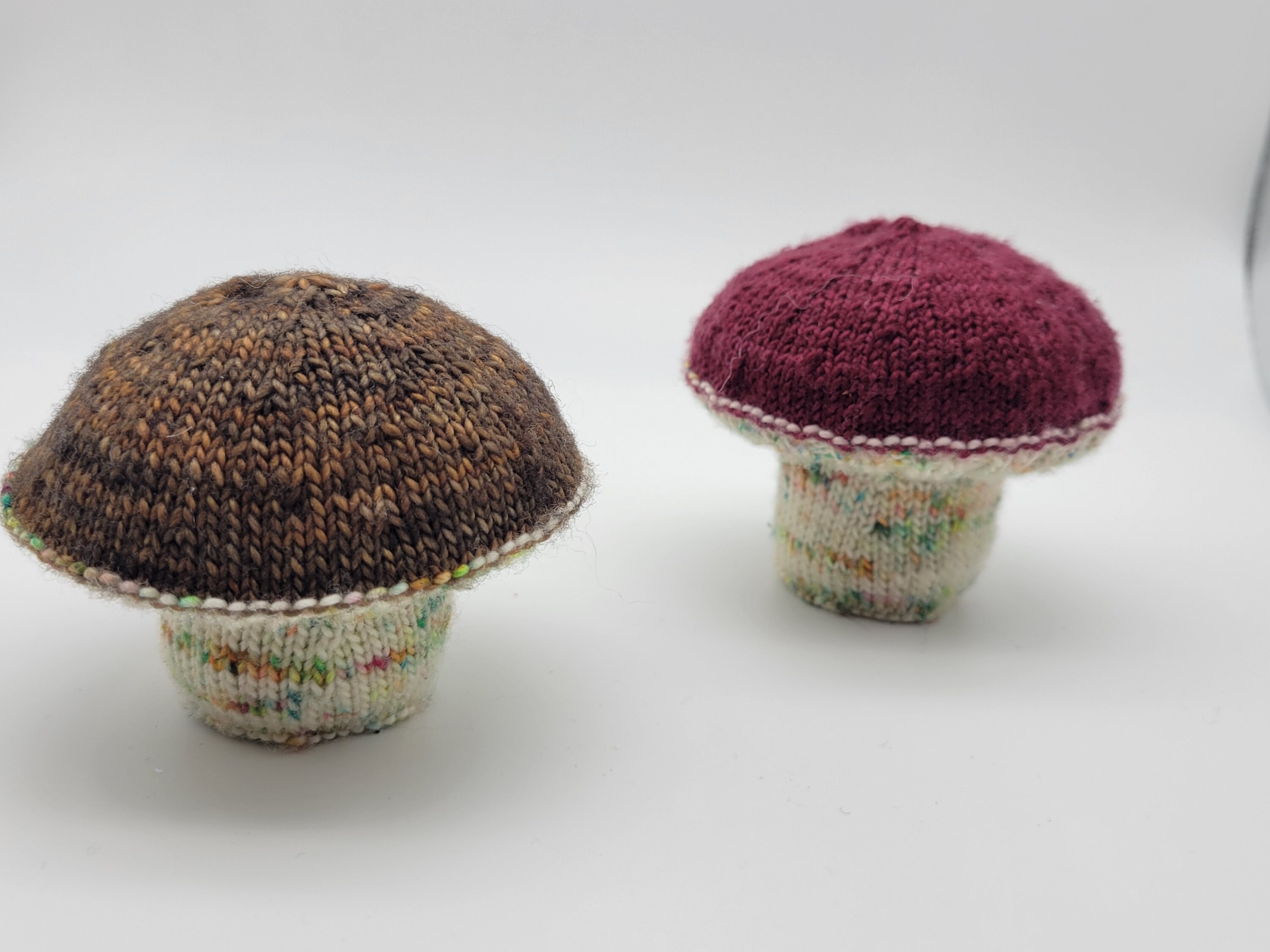 Custom Knit Toadstool/mushroom Gnome Accent, Earthy Colors, Bright ...