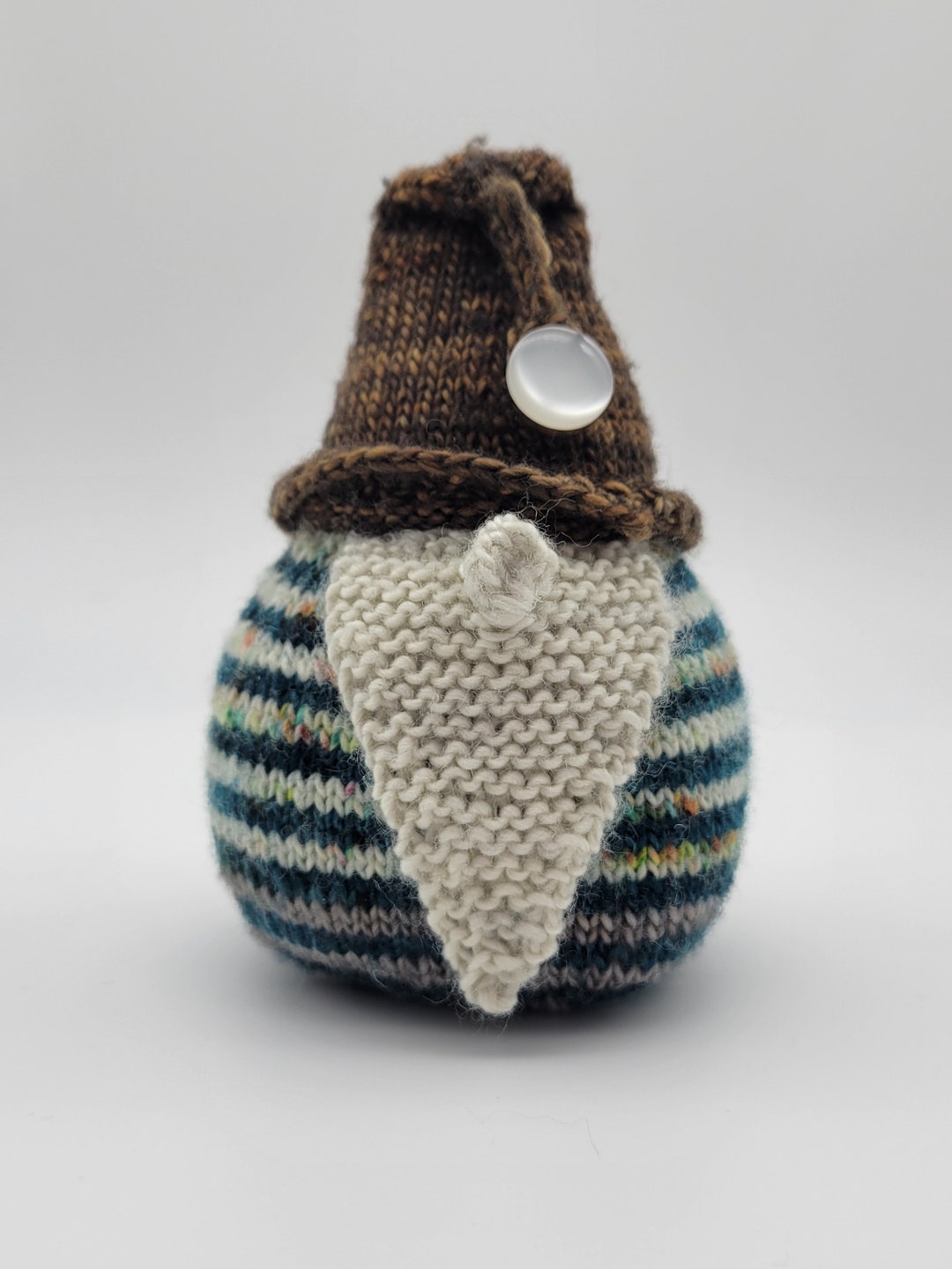 Custom Knit Gnome: Gneil -plump Round, Wool, Stripes - Etsy