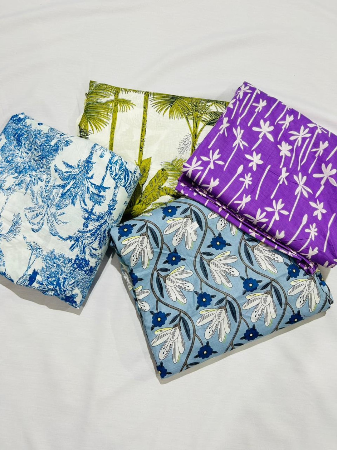 Hand Block Print Fabric Soft Cotten Pure Cotten Fabric for Dressaking ...