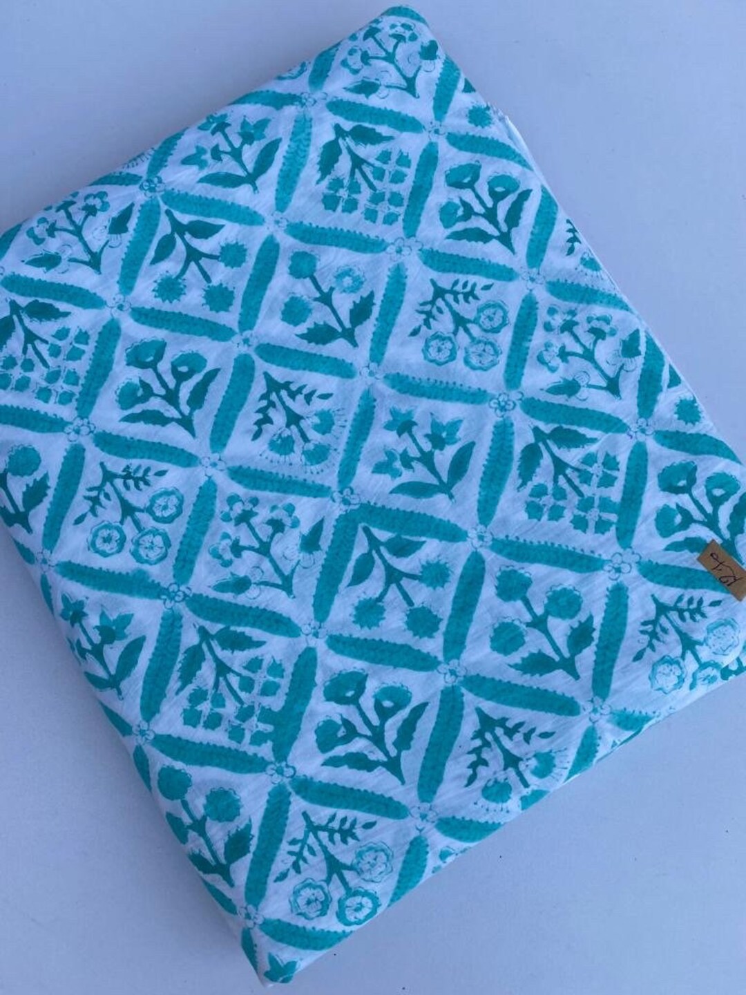 Handmade Cotton Fabric Hand Block Print Fabric Dress Fabric Dewing ...