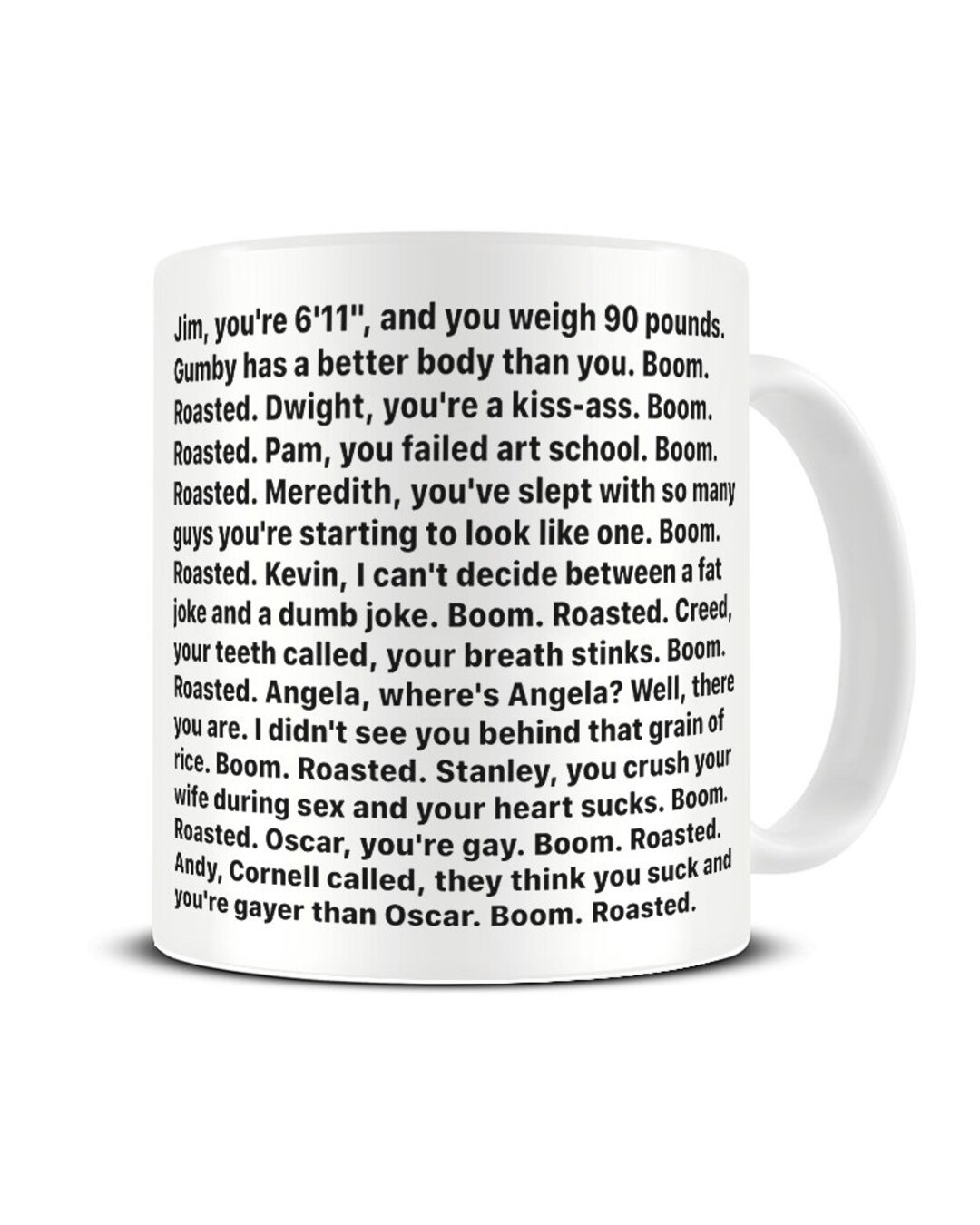 Boom Roasted Micheal Scott the Office Us Quote Funny Unique Mug Ideal ...